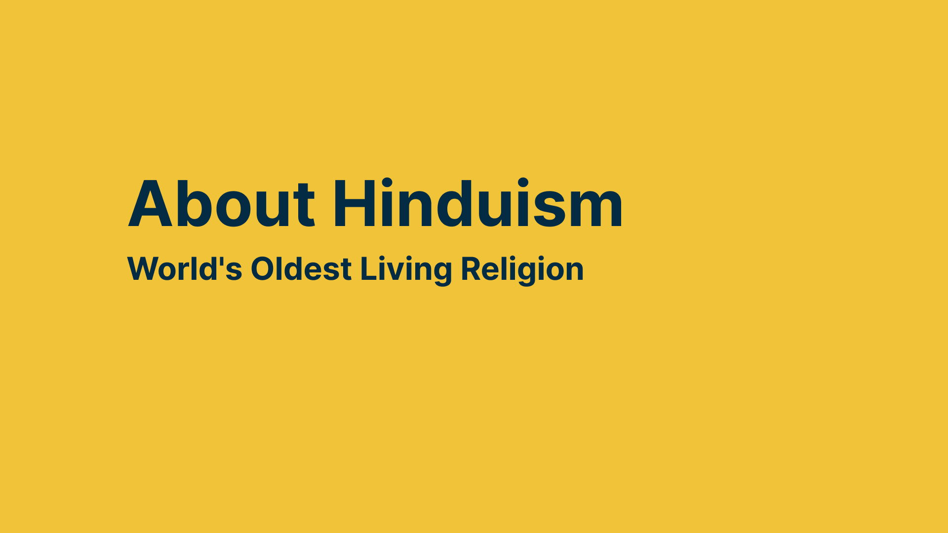 About Hinduism - World's Oldest Living Religion - World Hindulogy